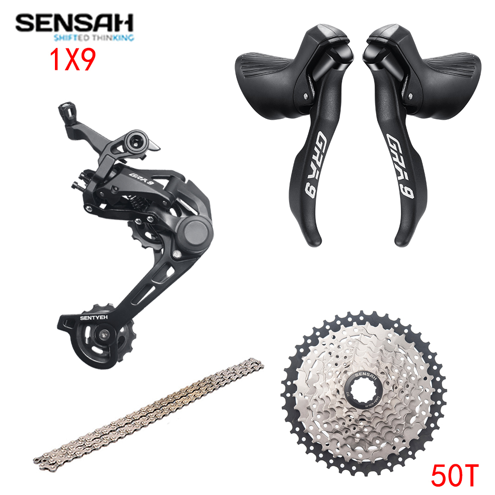 SENSAH GRA 1x9 Speed,STI 9s Road Groupset, R/L Shifter + Rear ...