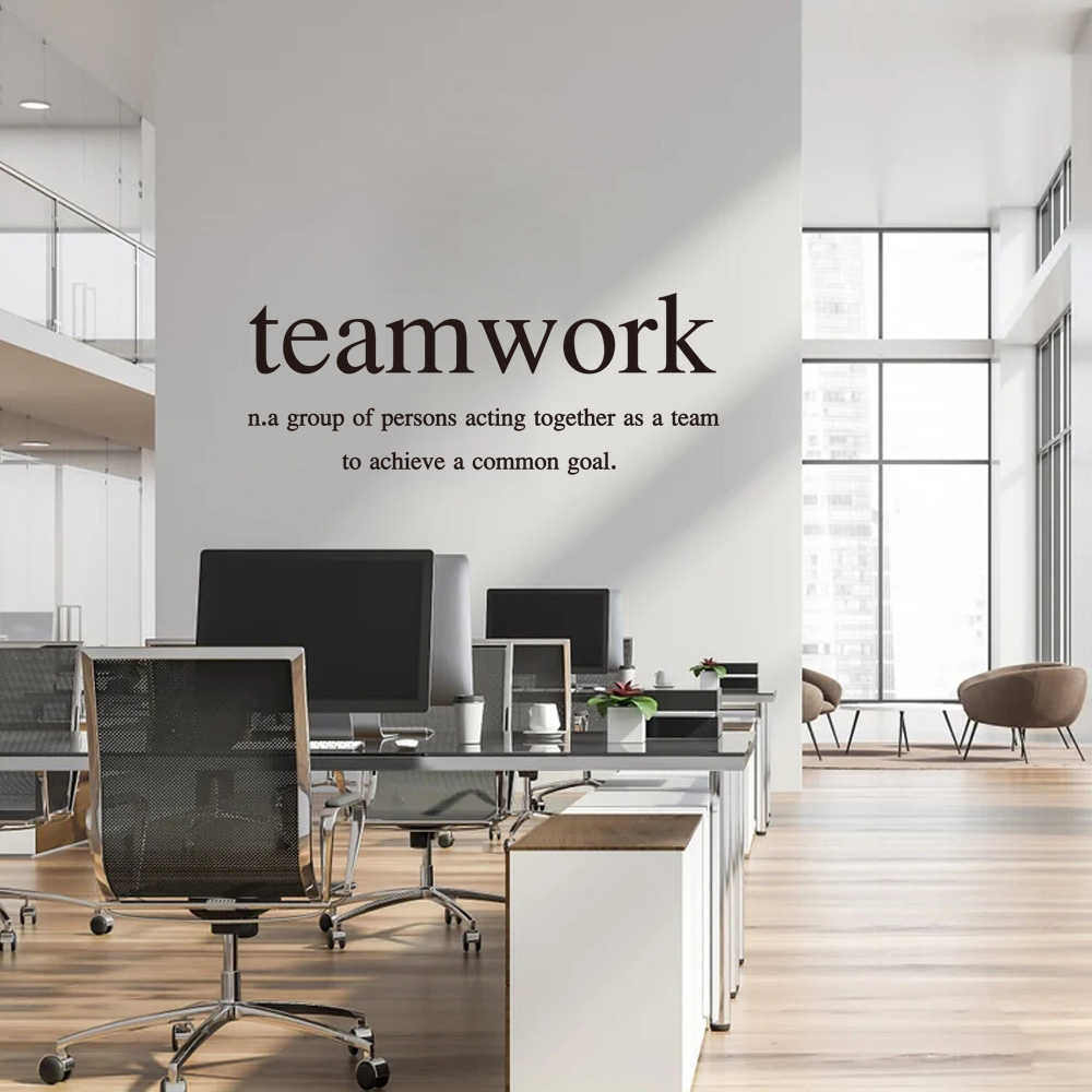 Teamwork Motivational Quote Wall Stickers For Home Office Decoration ...