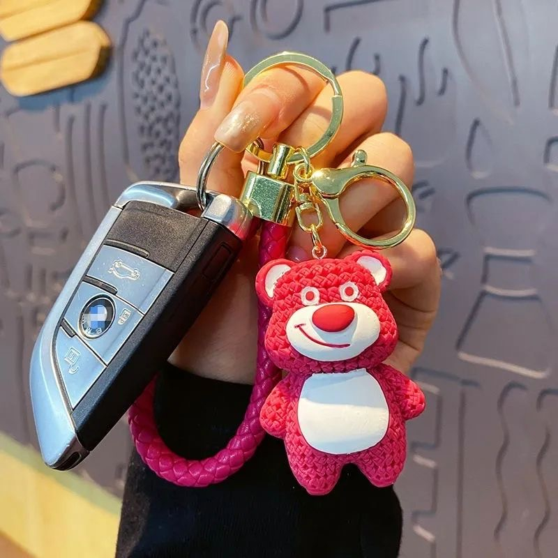 Cartoon Lightning Bear Keychain Cute Astronaut Bear Doll Keyring Bag ...