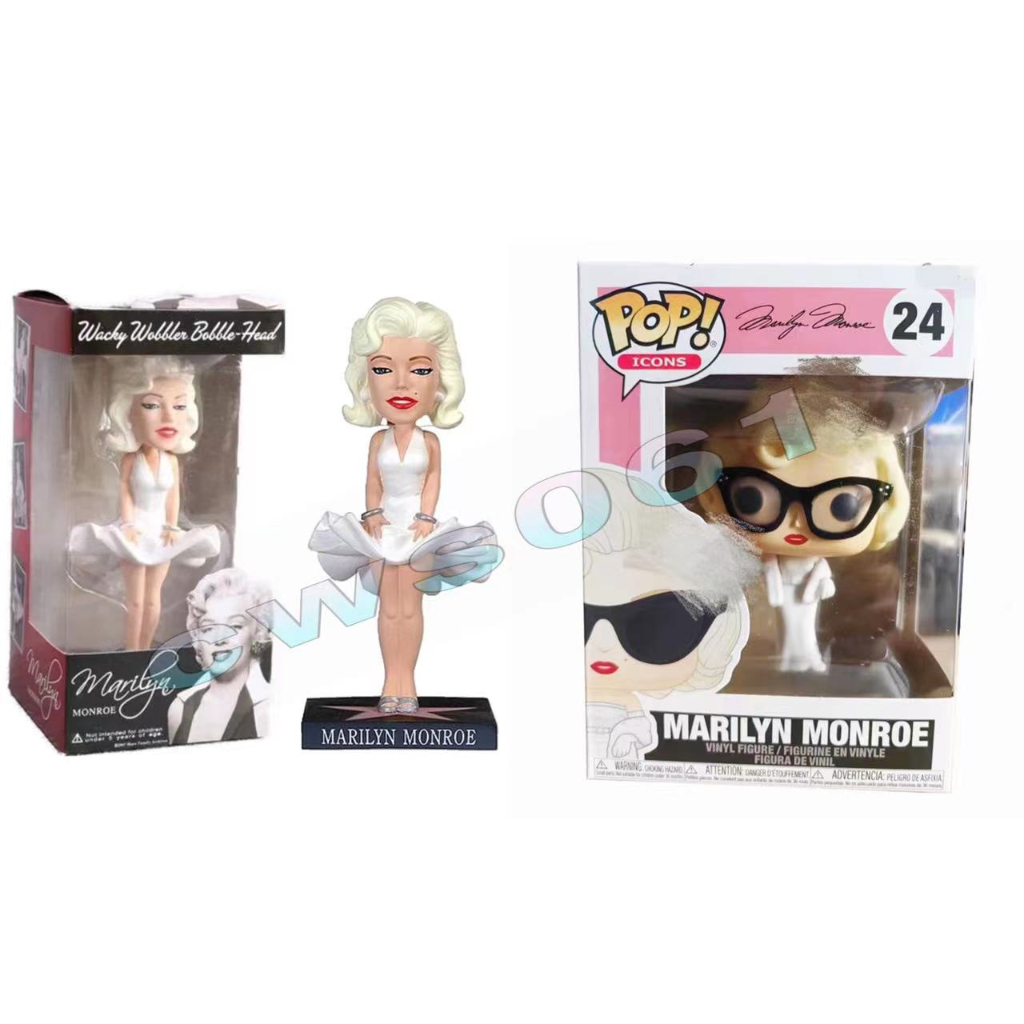FUNKO Wacky Bobble Head Marilyn Monroe-Dress Blowing Up Action Figure ...