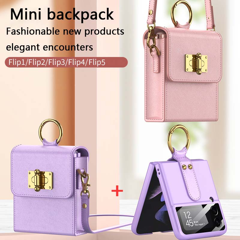 [New Mini Backpack]For Samsung Galaxy Z Flip 5 4 3 2 1 casing Backpack ...