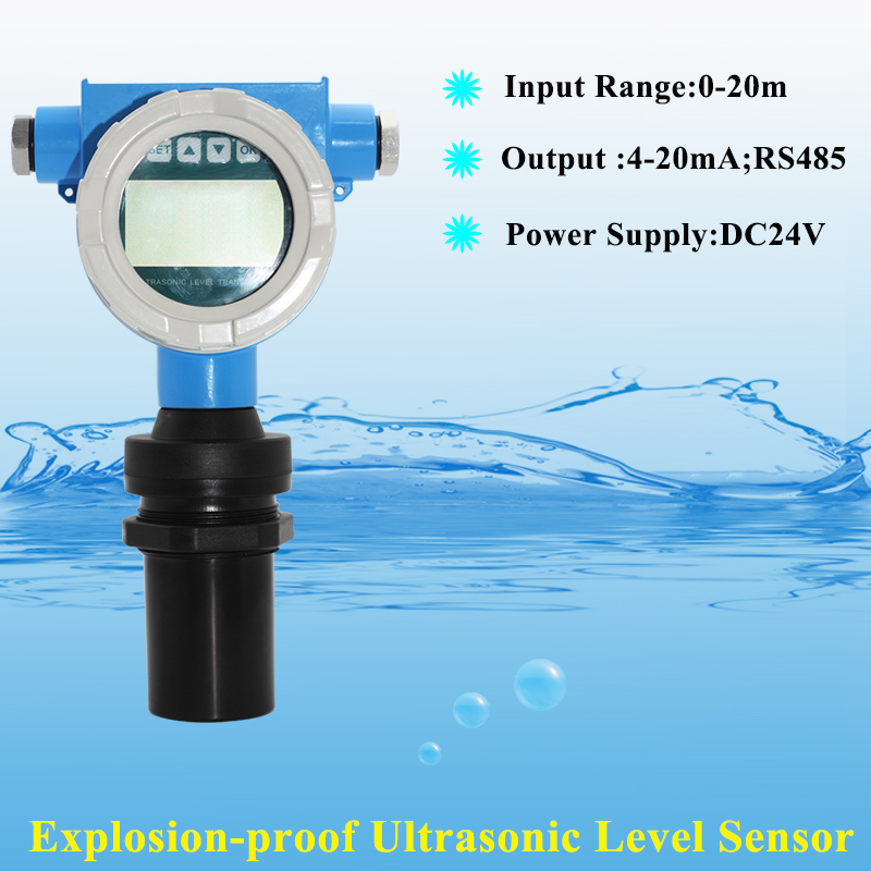 Explosion-proof Ultrasonic Level Sensor 0-20m Oil Gas Level Transmitter ...