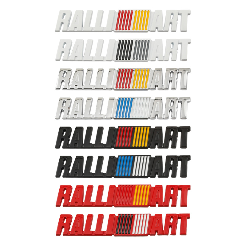 【Mitsubishi 】3D Metal modified RALLIART logo modified car rear sticker ...