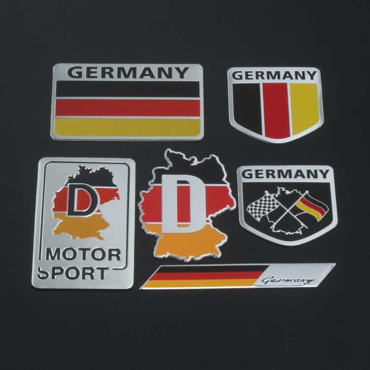 German Car Nameplate Label VW Car Label Trunk Flag Car Sticker audi ...