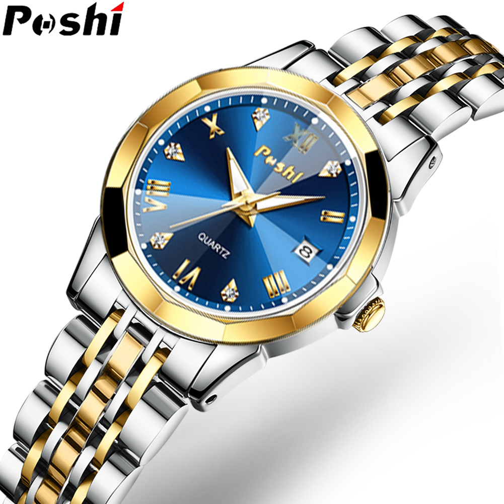 POSHI Watch For Woman Waterproof Quartz Automatic Calendar Original ...