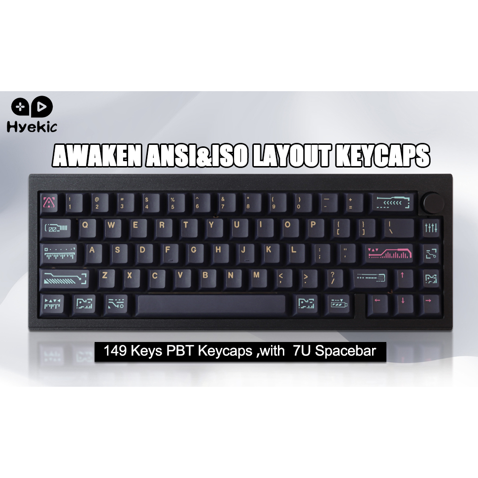 GMK Awakening Keycaps, 149 Keys PBT Keycaps Cherry Profile DYE-SUB ...