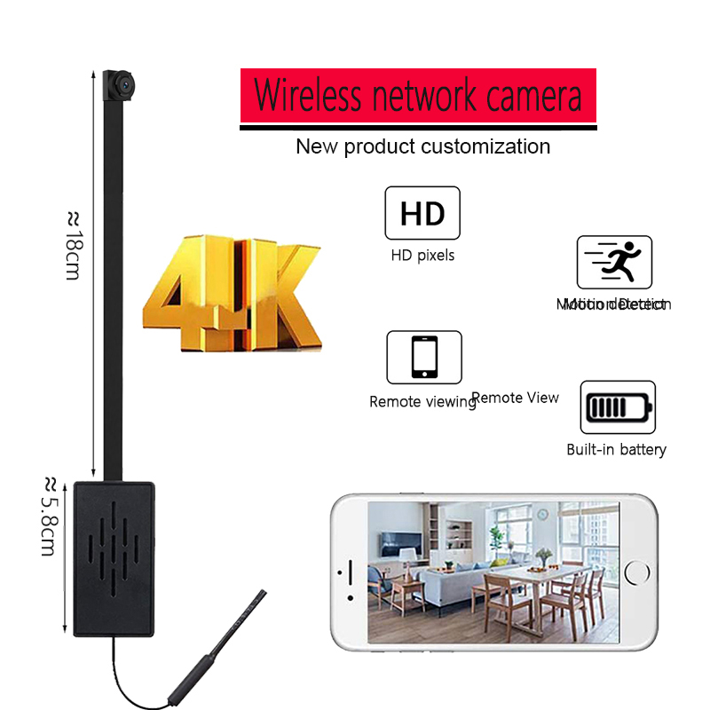 CCTV 4K Mini Network Camera WIFI Smartphone APP Live Camera Wireless ...