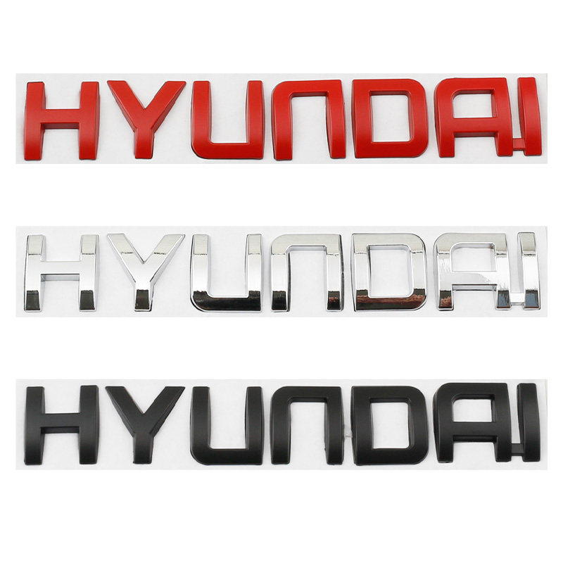 3D Metal HYUNDAI Logo modified Car Auto Side Rear Trunk Emblem Sticker ...