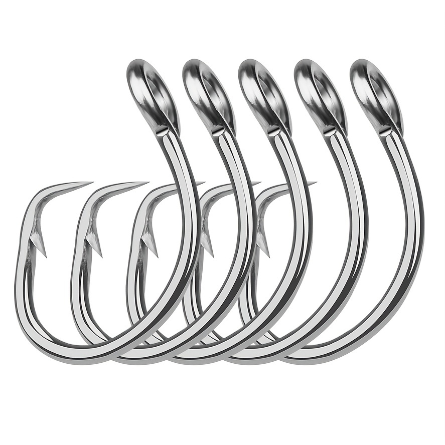 Saltwater Fishing Hook 5pcs Circle Hook 11/0#-16/0# Model Stainless ...