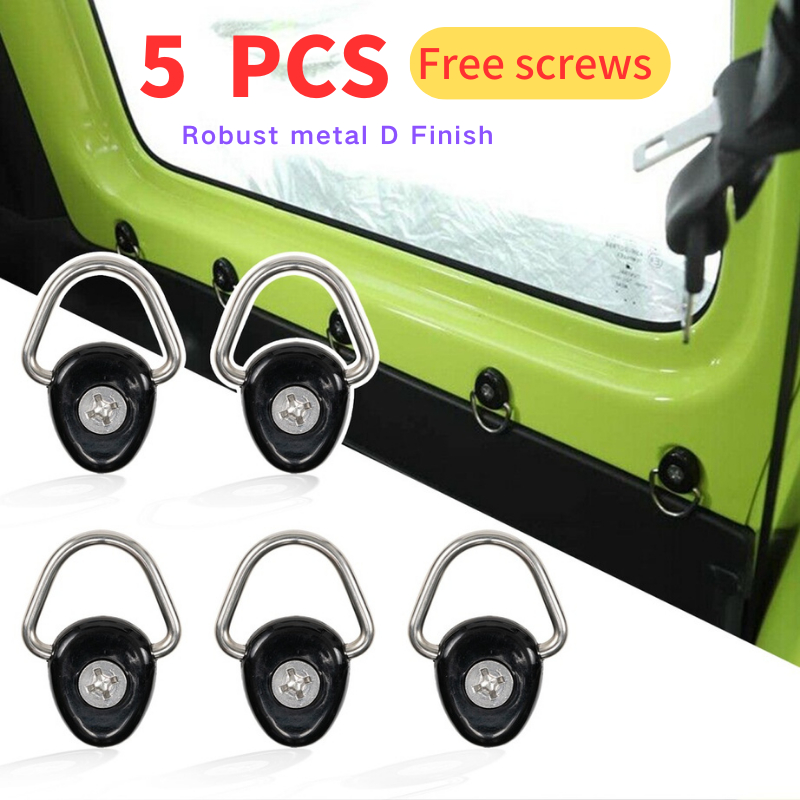 Suzuki Jimny 5pcs/set Hook Truck Cargo Tie-Down Anchors Metal D-Ring Buckle Trunk Trailer Cargo ...