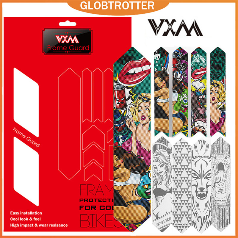 Globetrotter Bike Frame Protector bike frame sticker PVC 160mm 3D ...