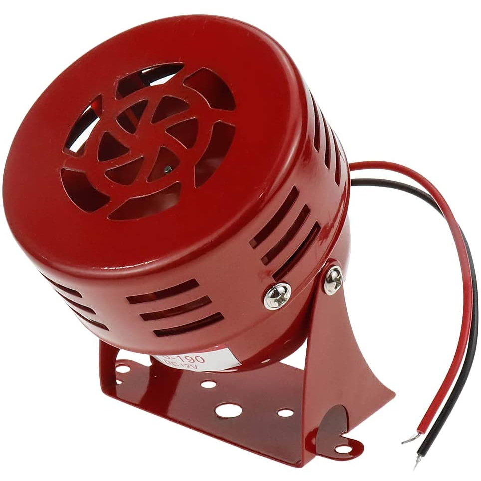 DC 12V 114dB Red Mini Industrial Motor Alarm Bell Horn Sound Buzzer ...