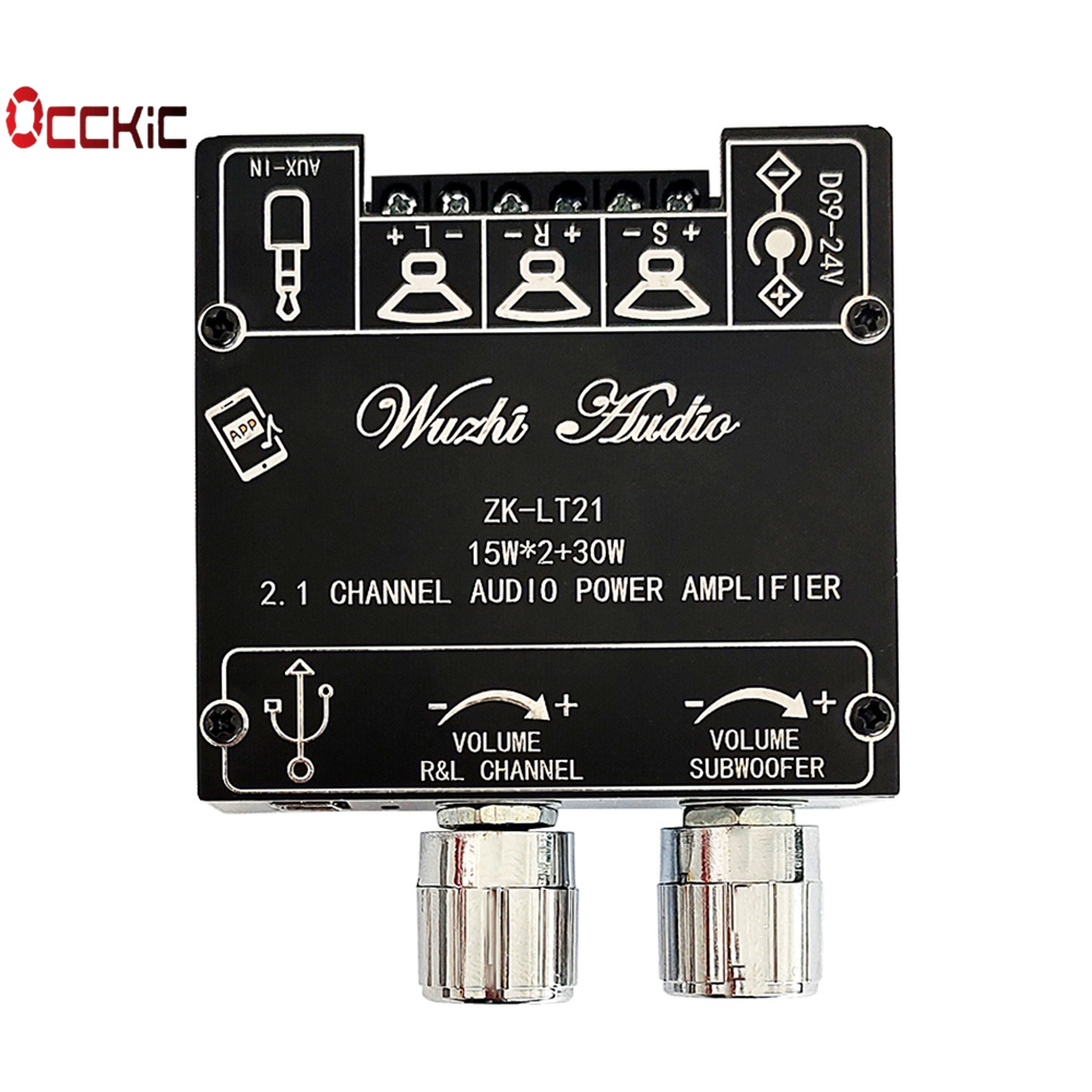 Occkic ZK-LT21 for BL Audio Digital Power Amplifier Board Module 2.1 Channel 15WX2+30W with ...