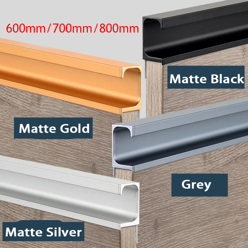 1PCS 600mm 700mm 800mm Long Aluminum alloy Hidden Kitchen Cabinet ...