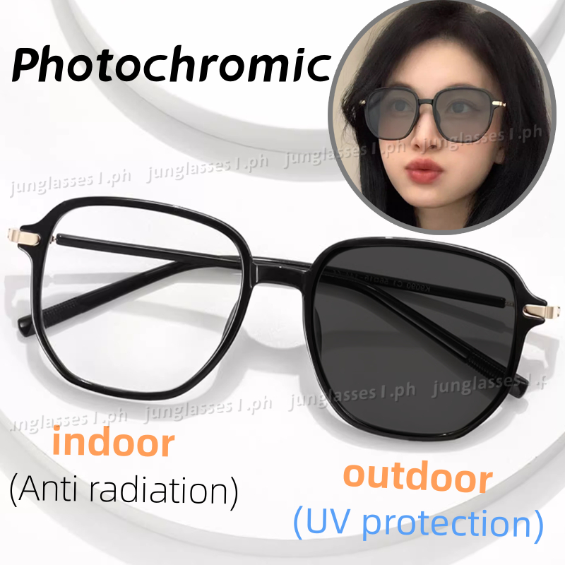 New Square Photochromic Anti Radiation Glasses For Women Eyeglass Anti ...