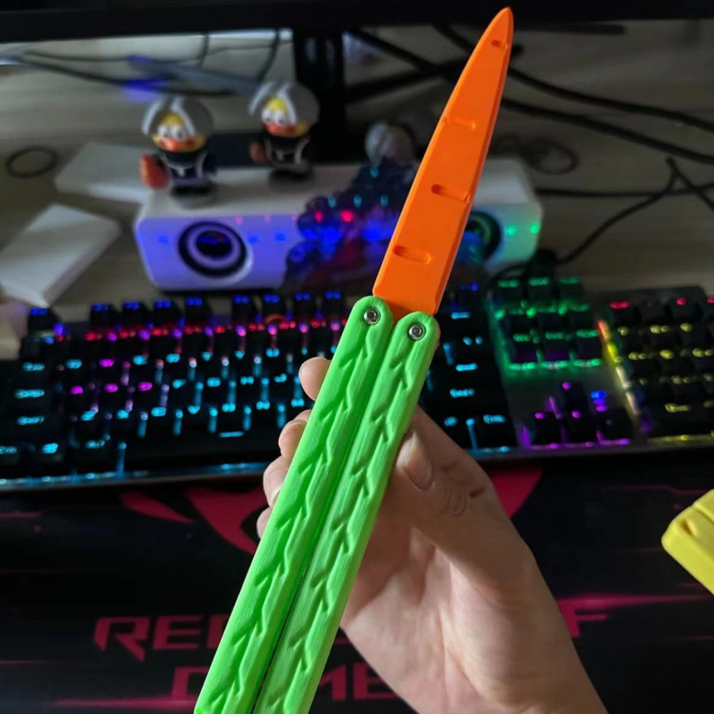 Tiktok 3D Printing Gravity Cub Jumping Butterfly Radish Knife Mini ...