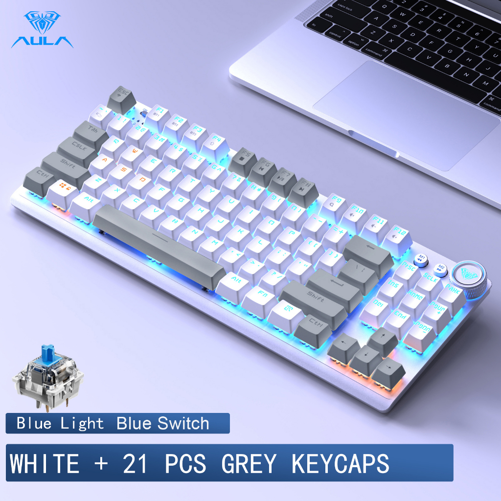 AULA F3001 87 key Mechanical Keyboard Wireless Keyboard TKL Suitable ...