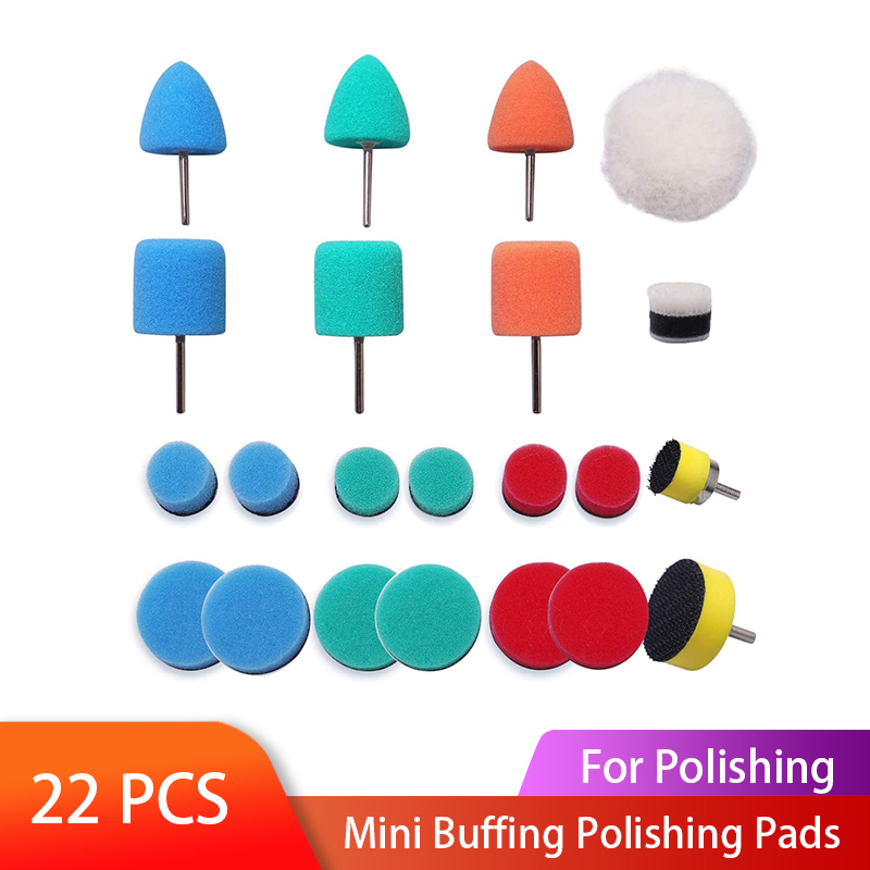 22 Pcs Mini Buffing Polishing Pad Detail Polisher Use On Rotary Tools ...