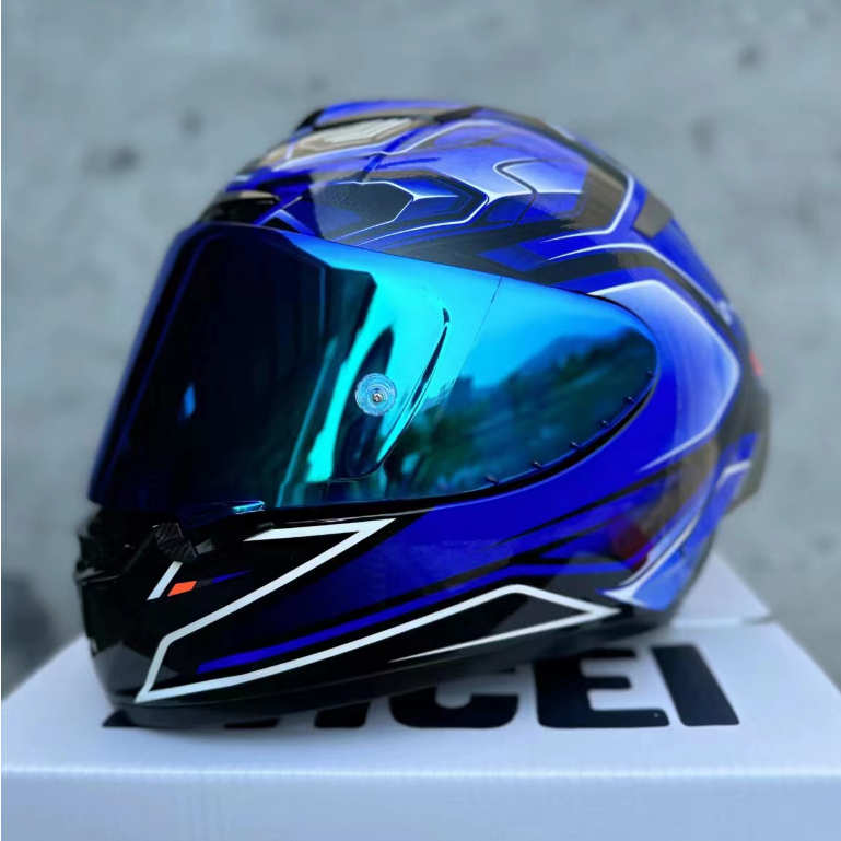 Full Face Helmet SHOEI X14 TC6 Land Aircraft Blue Motorcycle Riding ...