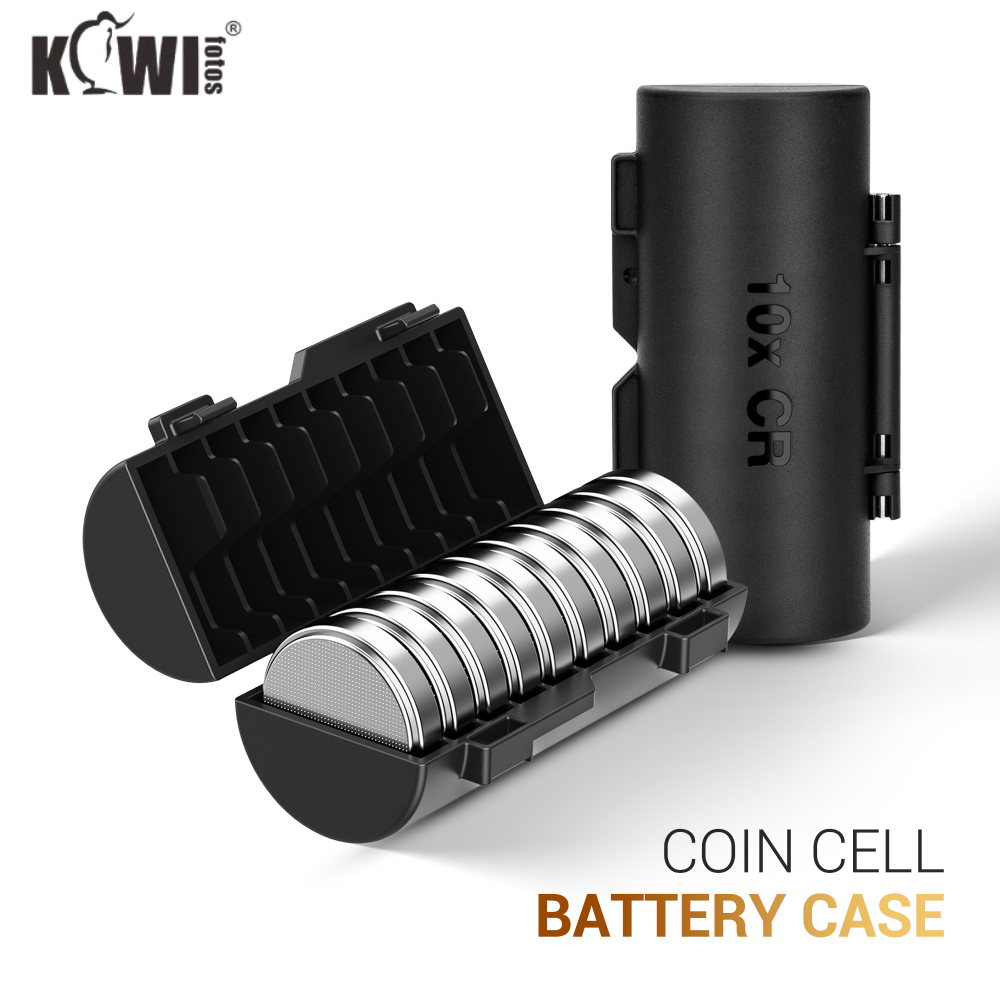 Kiwifotos RBC-CR10 Coin Cell Battery Case Storage Holder for CR2016 ...