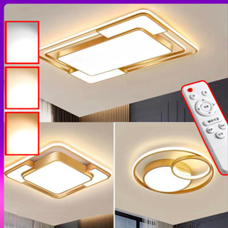 LED Ceiling Light Dimmable With Remote Square Ceiling Lamp Living ...