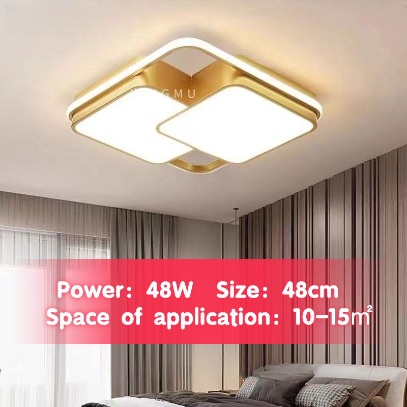 LED Ceiling Light Dimmable With Remote Square Ceiling Lamp Living ...
