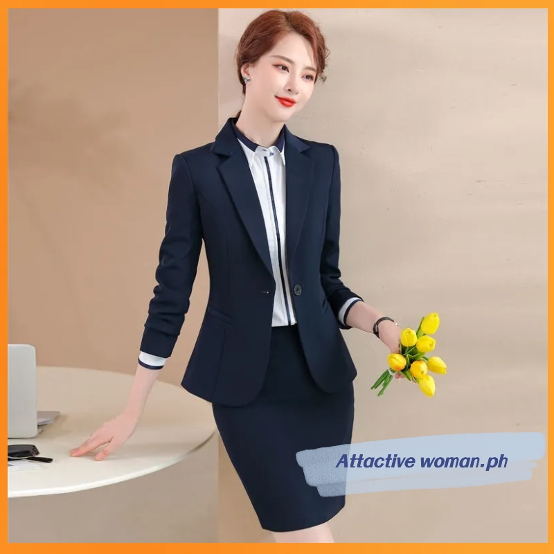1299₱ [Ready stock] Coordinates set three-piece suit for woman terno ...