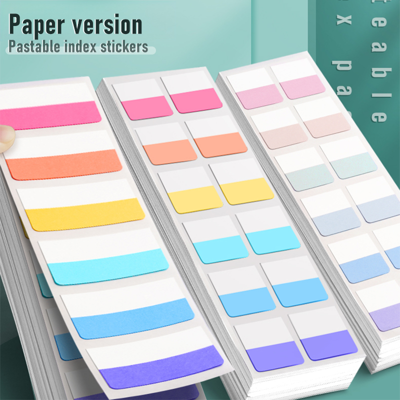 60 Sheets Transparent Colorful Index Labels Office Classification Tag ...