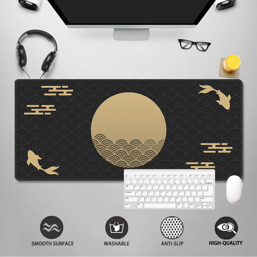 Large Japanese Mouse pad Gaming Mousepad Waterproof Non-Slip Design ...