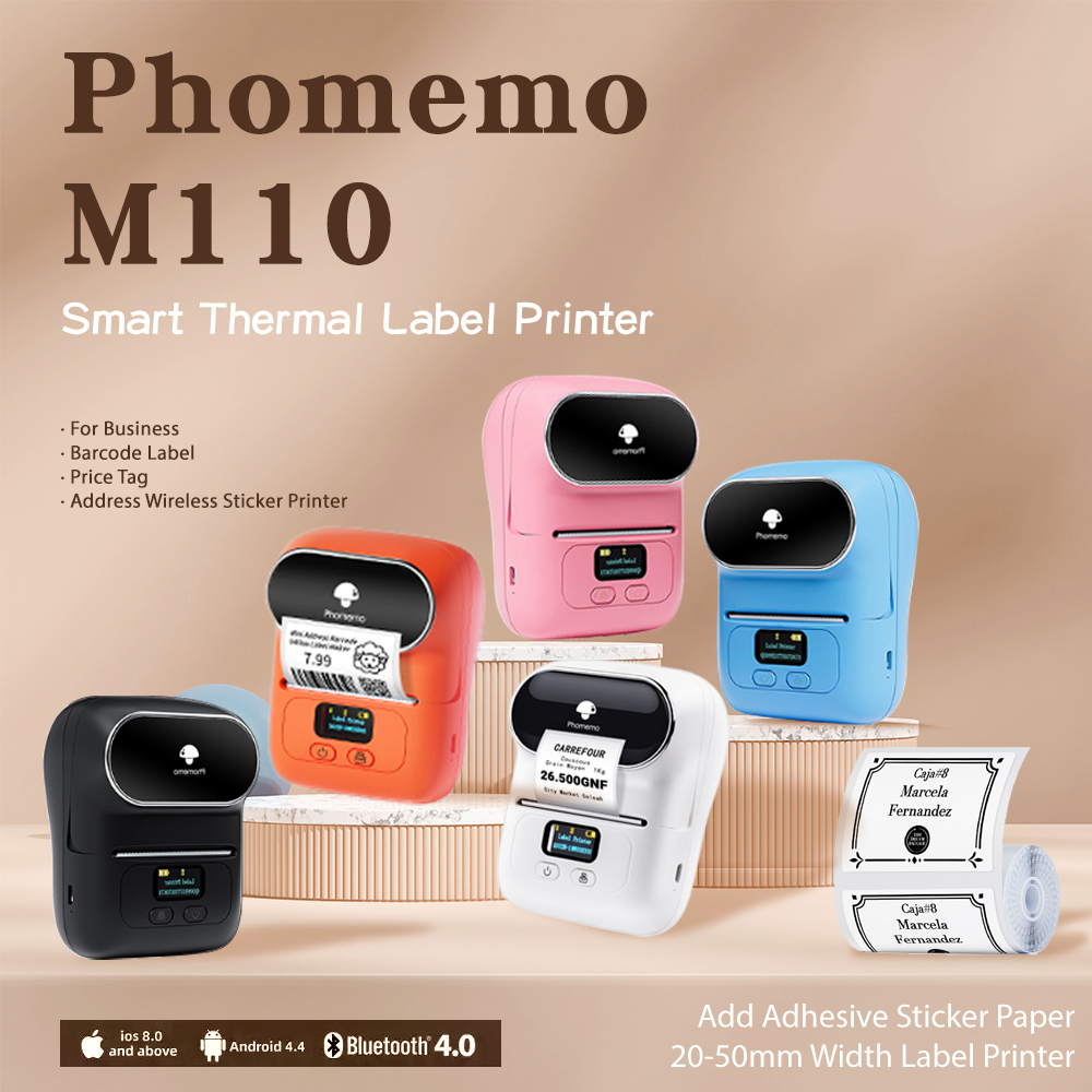 Phomemo M110 Self-adhesive Smart Thermal Label Printer for Barcode ...