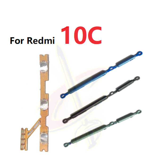 For Redmi 10C Power switch volume button on off flex for Poco C40 ...