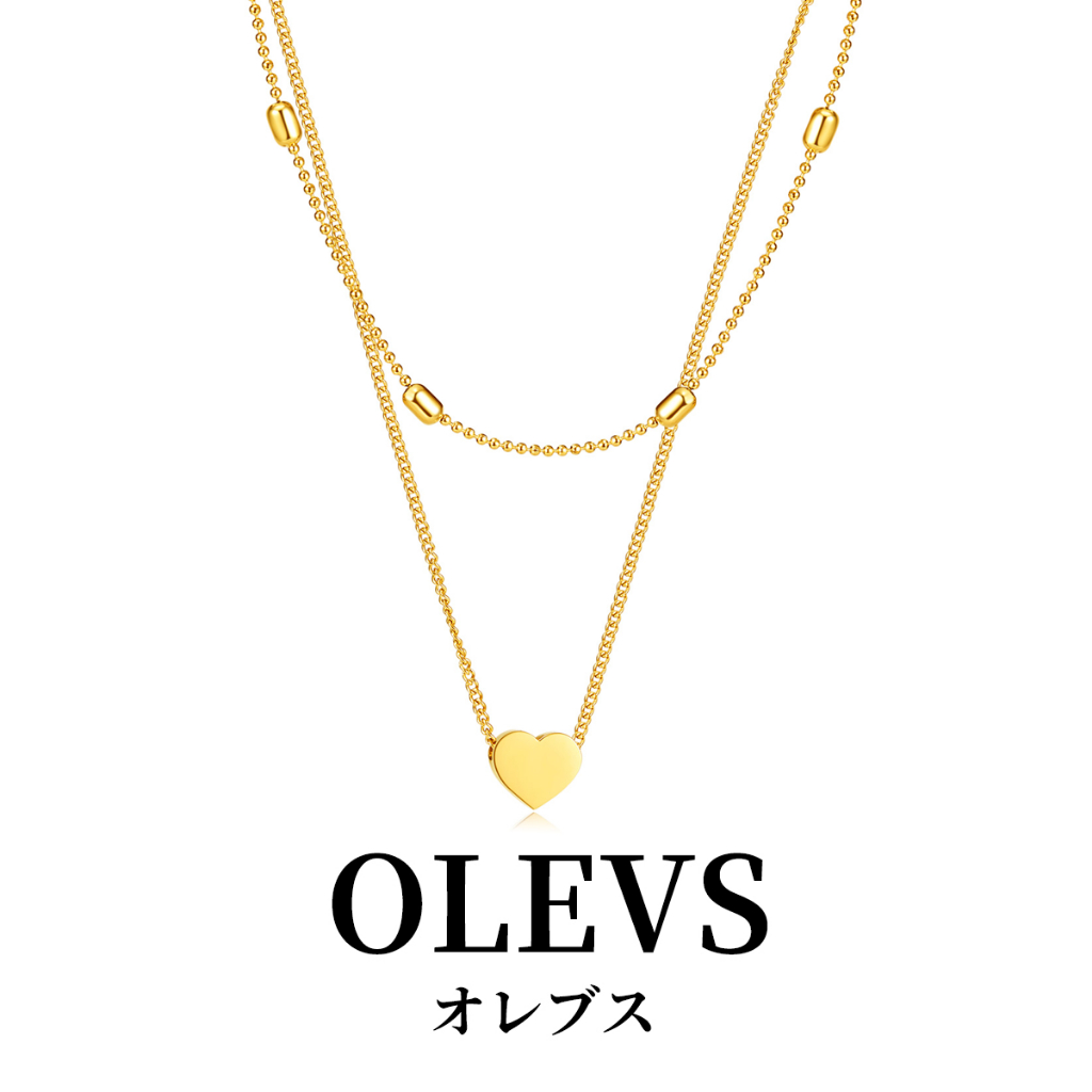 OLEVS Necklace Of Women Pendant Gold Plated Accessories Gold Beads Gift ...