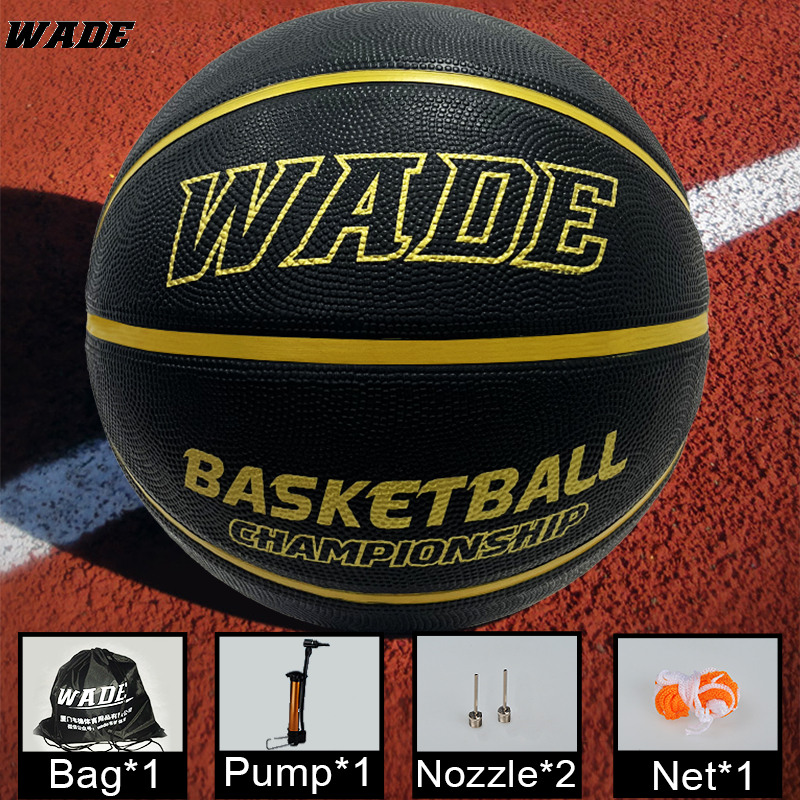 WADE Original Basketball Ball Size 7 Bola Rubber ball for Outdoor Adult ...