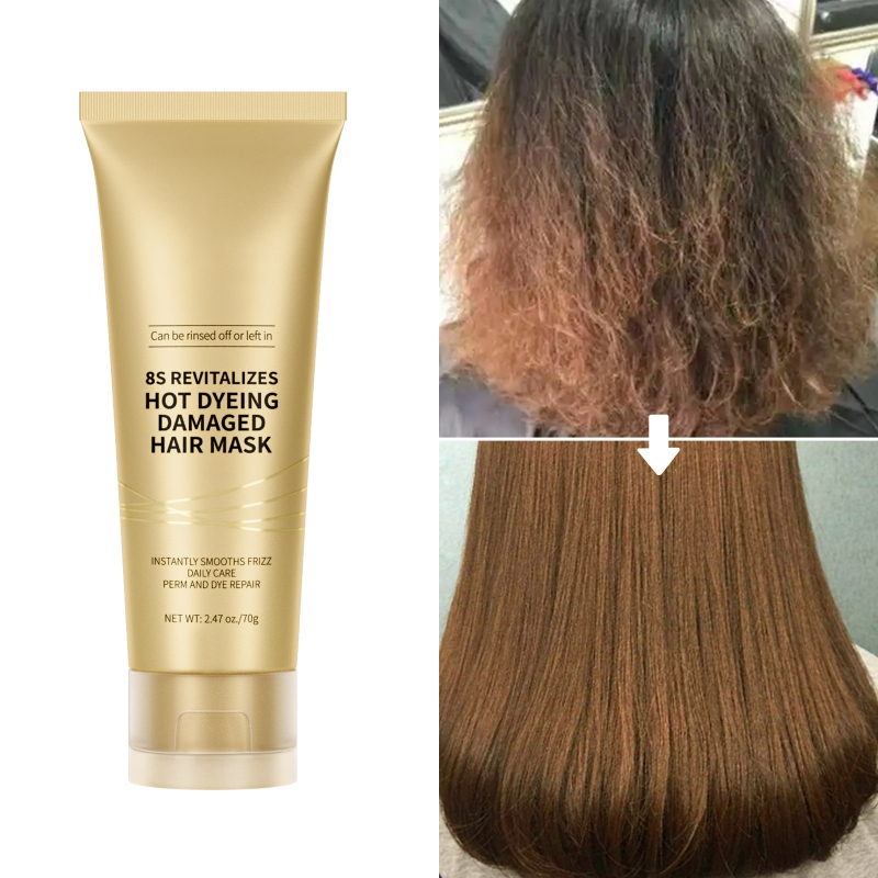 Repair Hot Dyed Damaged Hair Mask Soft Smooth Moisturizing Shiny ...