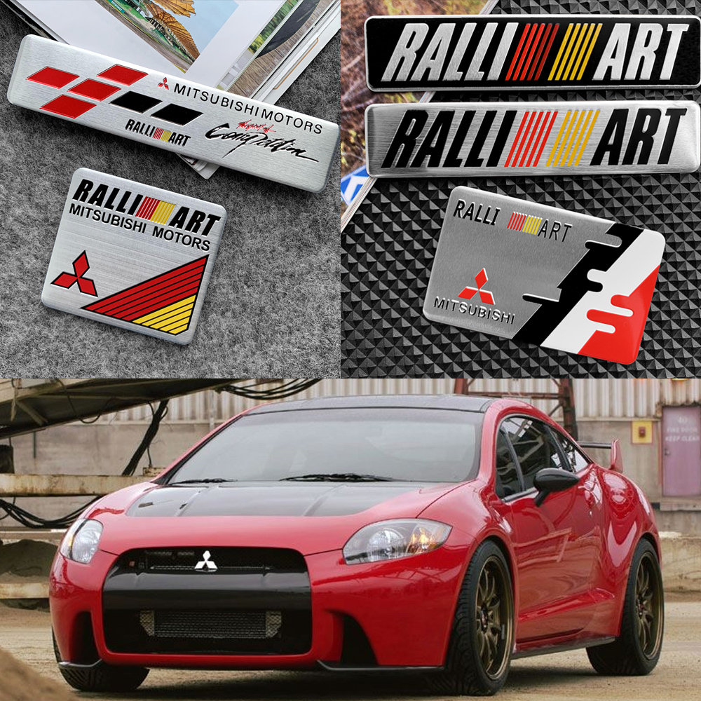 3D RALLIART Metal Car Emblem Sticker Badge Logo Accessories Decals for ...