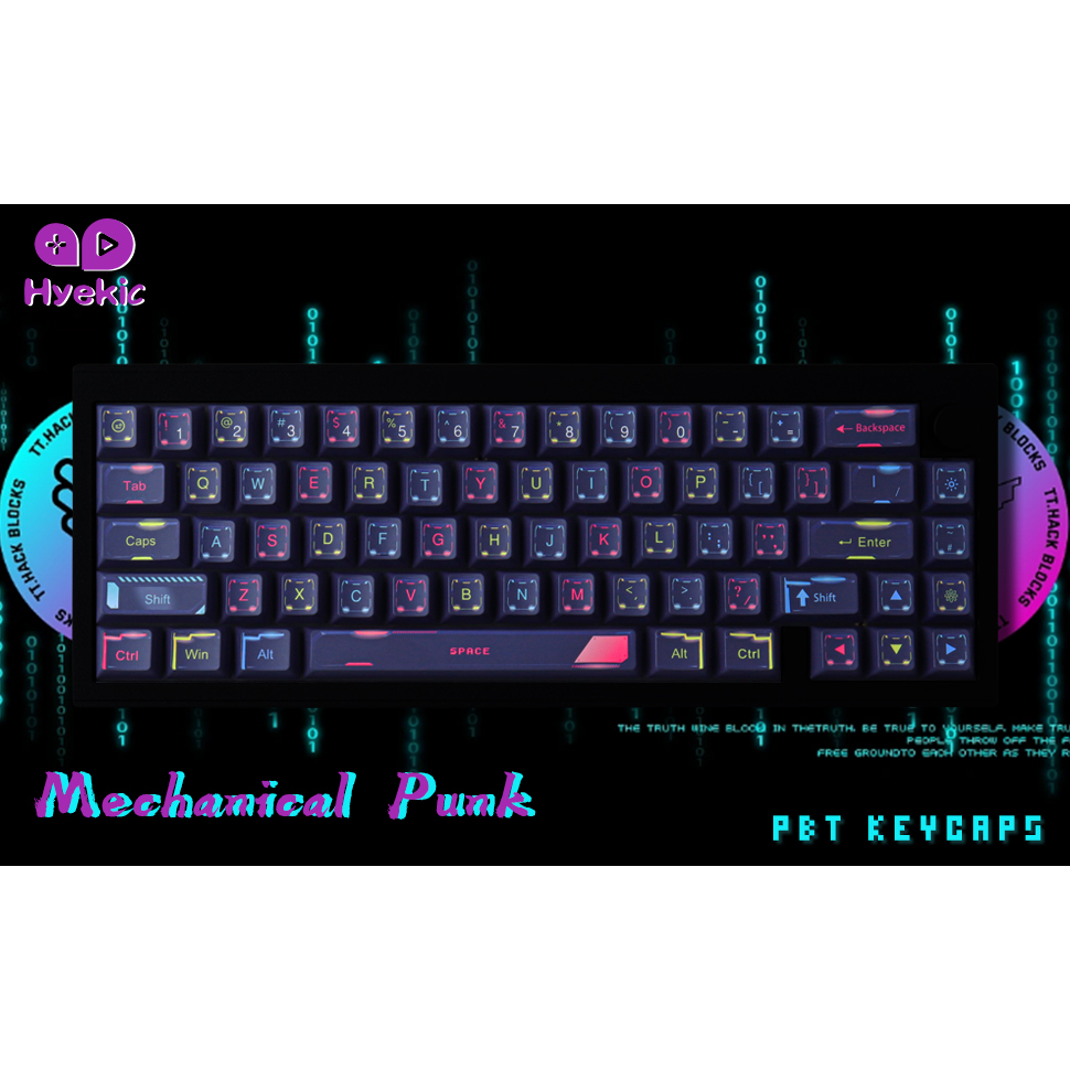 GMK Mechanical Punk Keycaps, 145 Keys PBT Keycaps Cherry Profile DYE ...