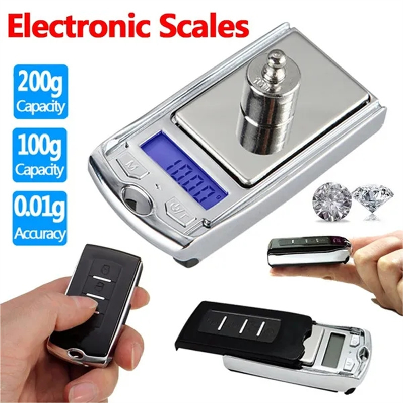 Mini Electronic Digital Pocket Scale 100g 200g 0.01g Mini Key Style Portable Precision Weighing ...