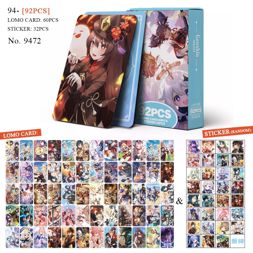 Genshin Photocard Double Sided Lomo Card 60pcs / Box | Shopee Philippines