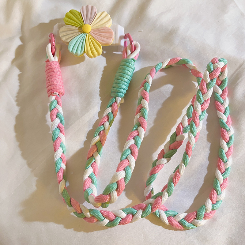 Colorful Flower Mobile Phone Back Clip Lanyard DIY Back Clip Crossbody ...