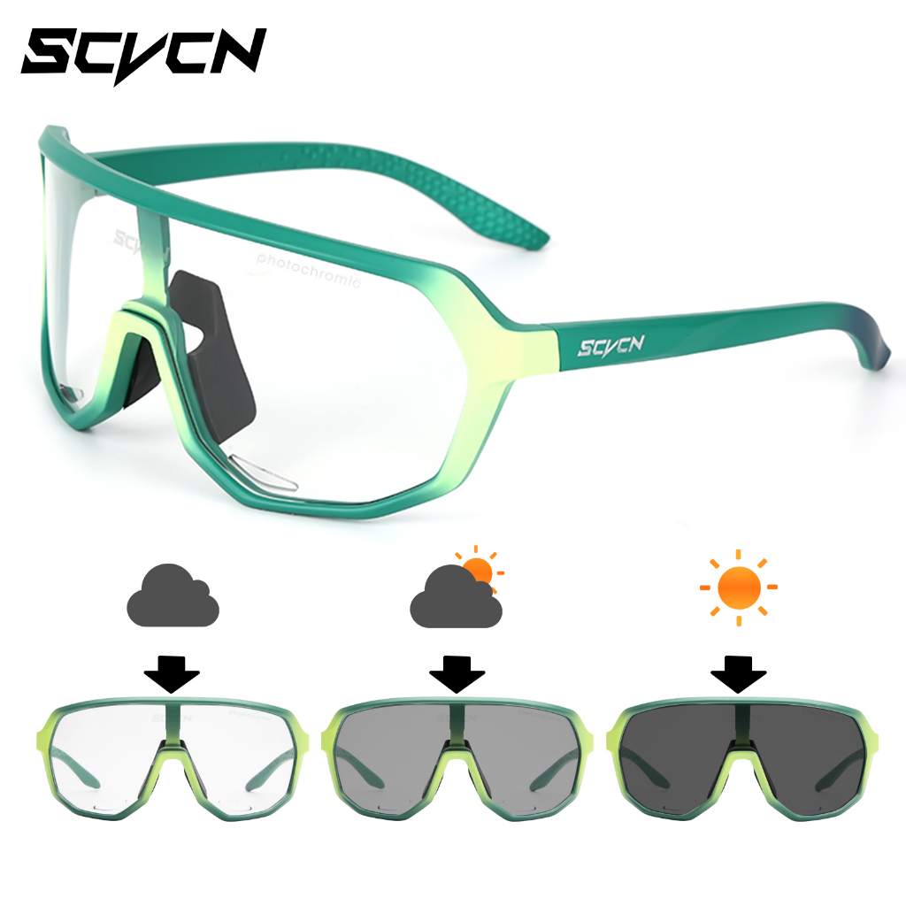 Scvcn Photochromic Cycling Glasses For Men And Sunglasses Bicycle