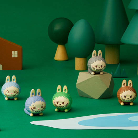 POP BEAN LABUBU Forest Prone Posture Series Cute Kawaii Action Figures ...