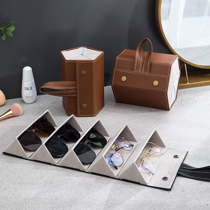 Eyewear Storage Box Folding Hanging Organizer For Shades Sunglasses ...