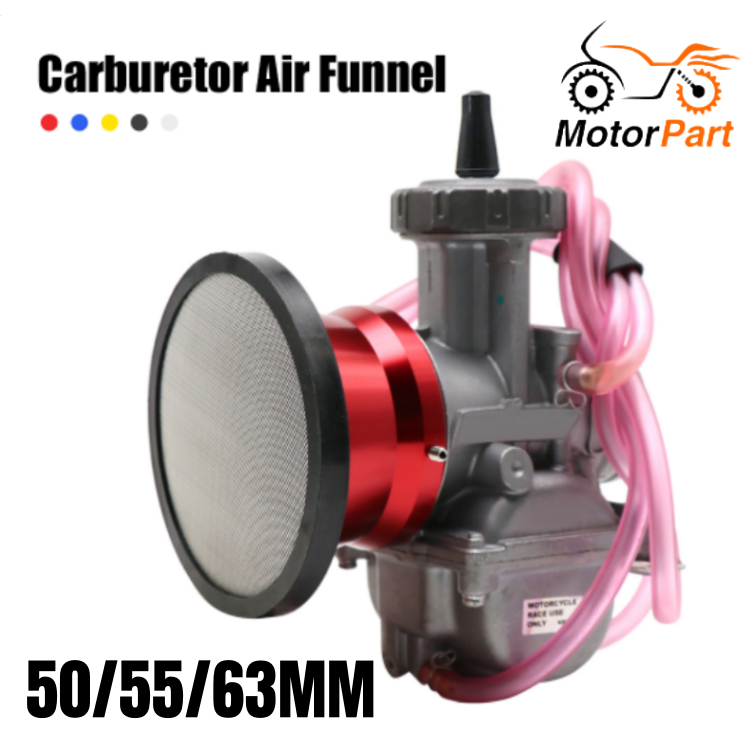 MOTOPARTS SHOP 50/55/63mm Motorcycle Carburetor Velocity Stack Net Air ...
