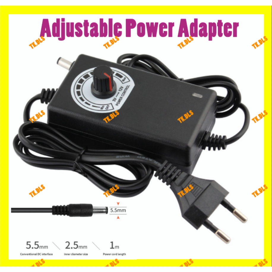 Adjustable ON/OFF Adapter 3V-12V 2A of voltage 3V 4.5V 5V 6V 7.5V 8V 9V ...