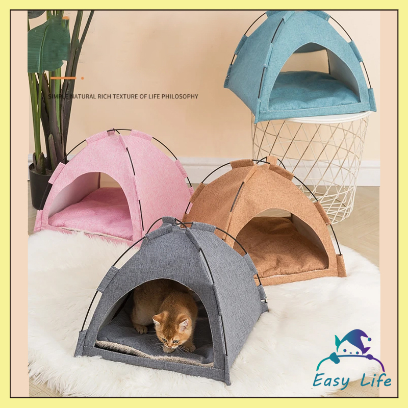 Large Space Cat Tent Portable Folding House for Cat Solid and Durable ...