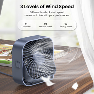 TOPK K50 USB Desk Fan Adjustable Mini Small Electric Fan Handy Desk ...