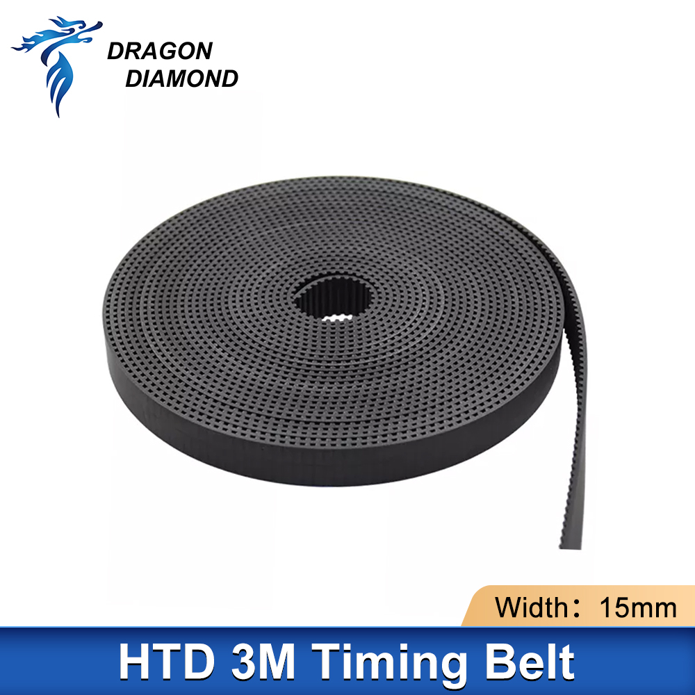 HTD-3M Open Timing Belt Width 15mm PU Transmission Belt Synchronous 3M ...
