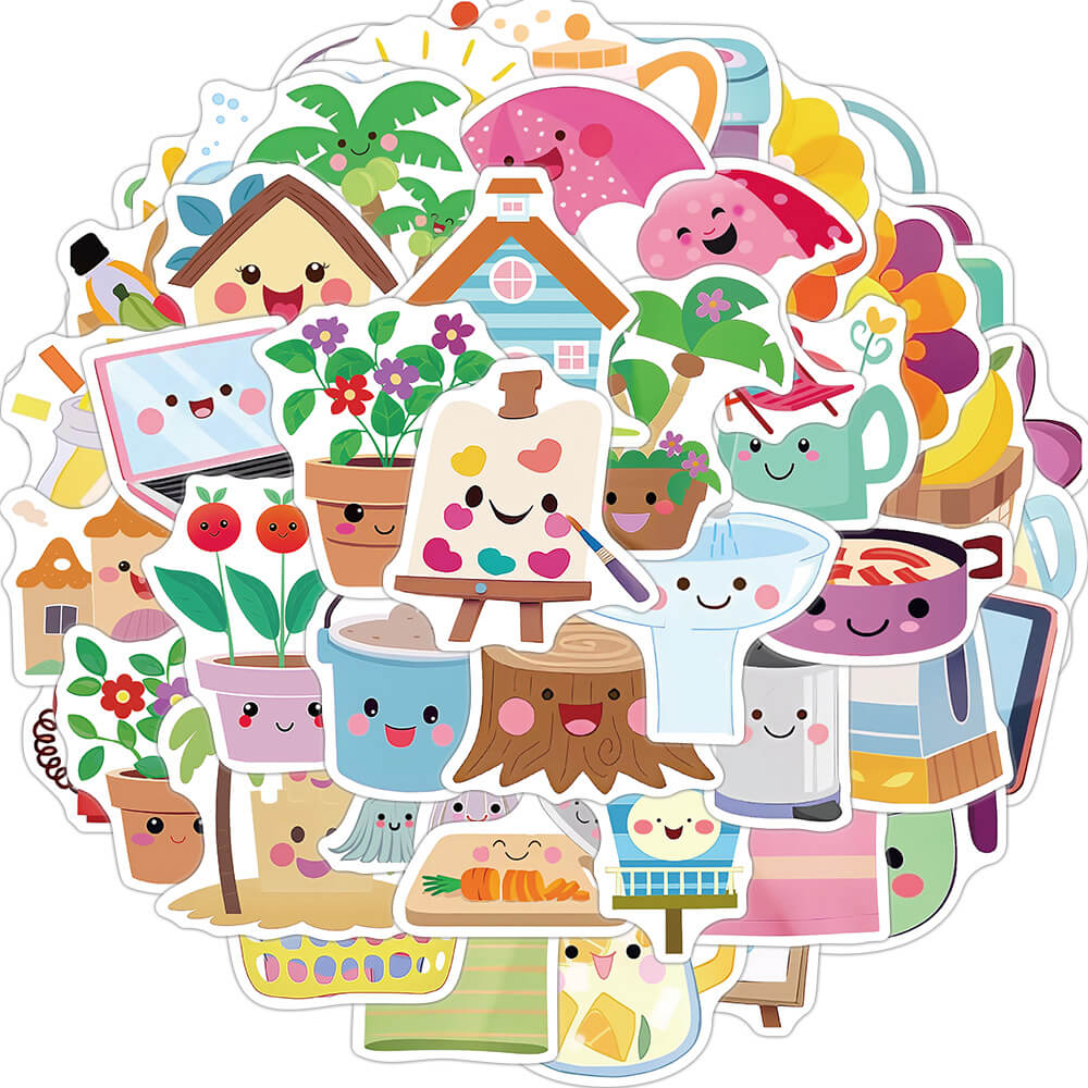 [Large Stickers]50pcs Cute Cartoon Items Stickers for Kids Toys ...