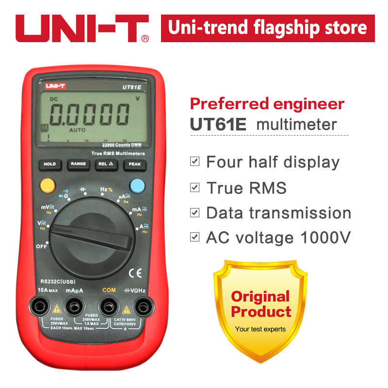 UNI-T UT61E 4 and a half Digit Multimeter True RMS Multimeter 750V 10A ...