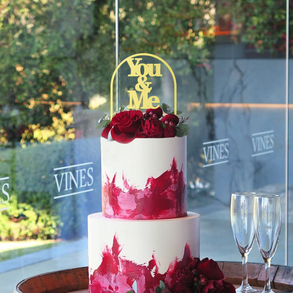 【New upgrade】You&Me Arch cake decoration cake topper acrylic wedding ...